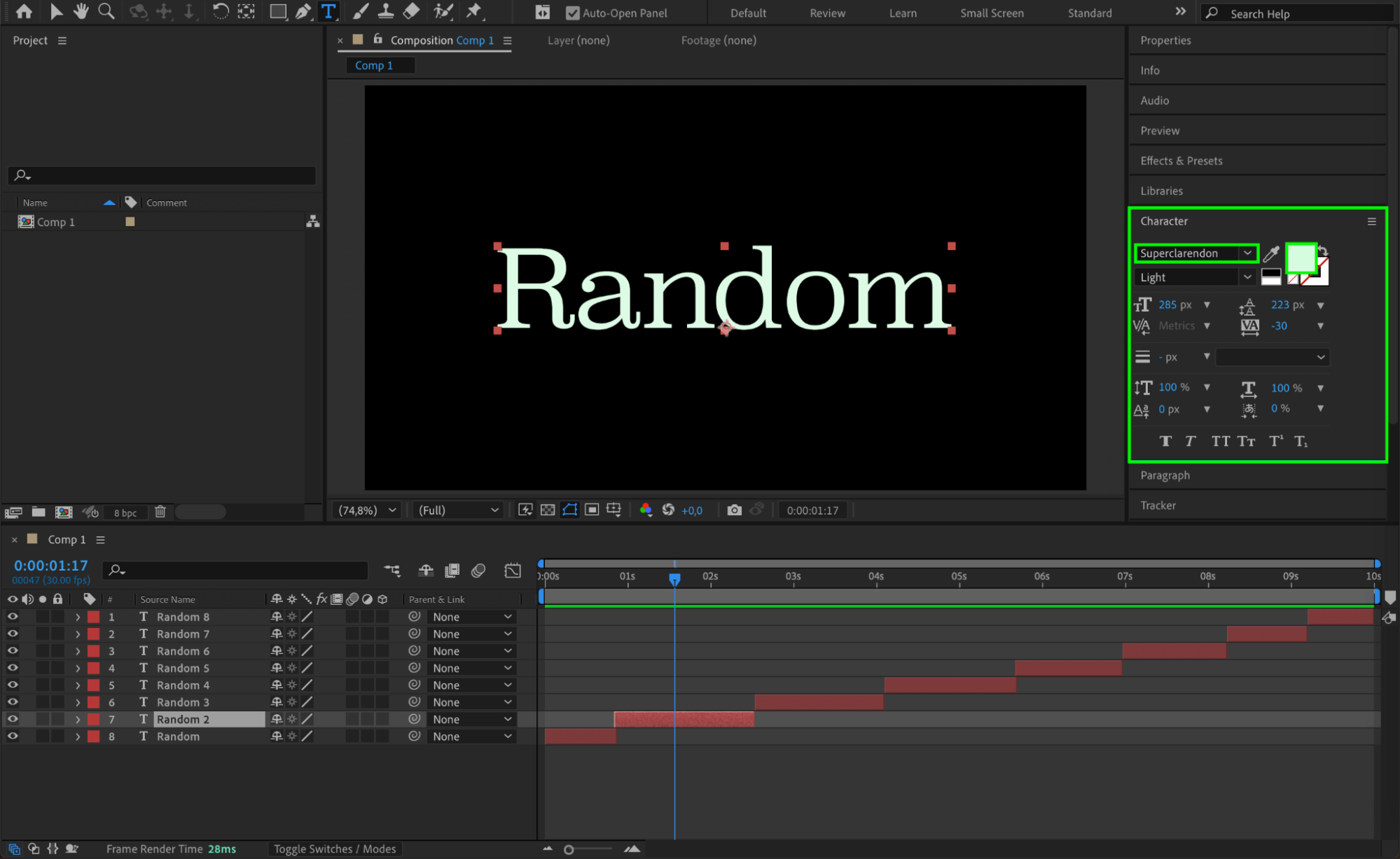 How to Animate Fonts in After Effects | aejuice.com