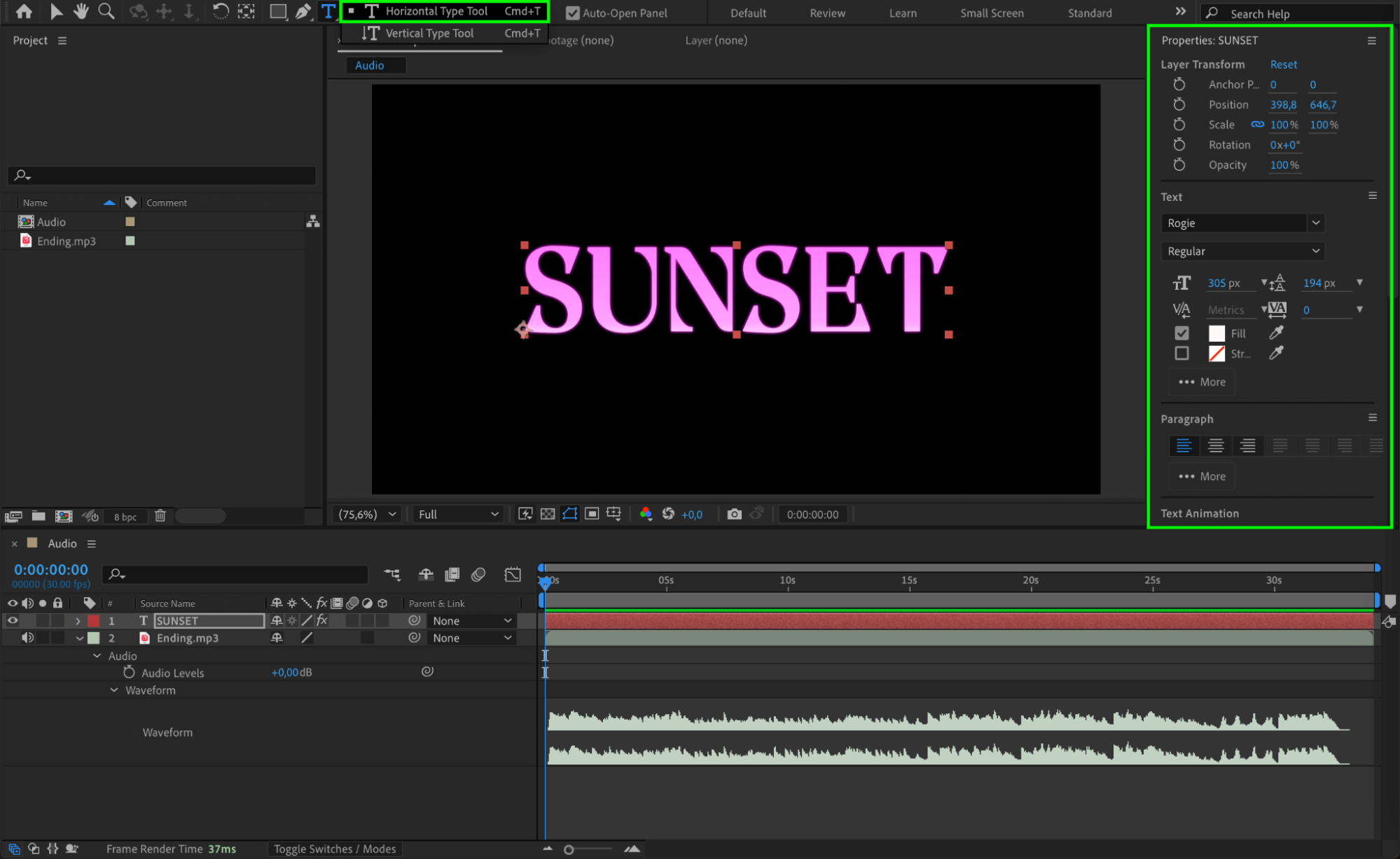 How to Make Text React to Music in After Effects | aejuice.com