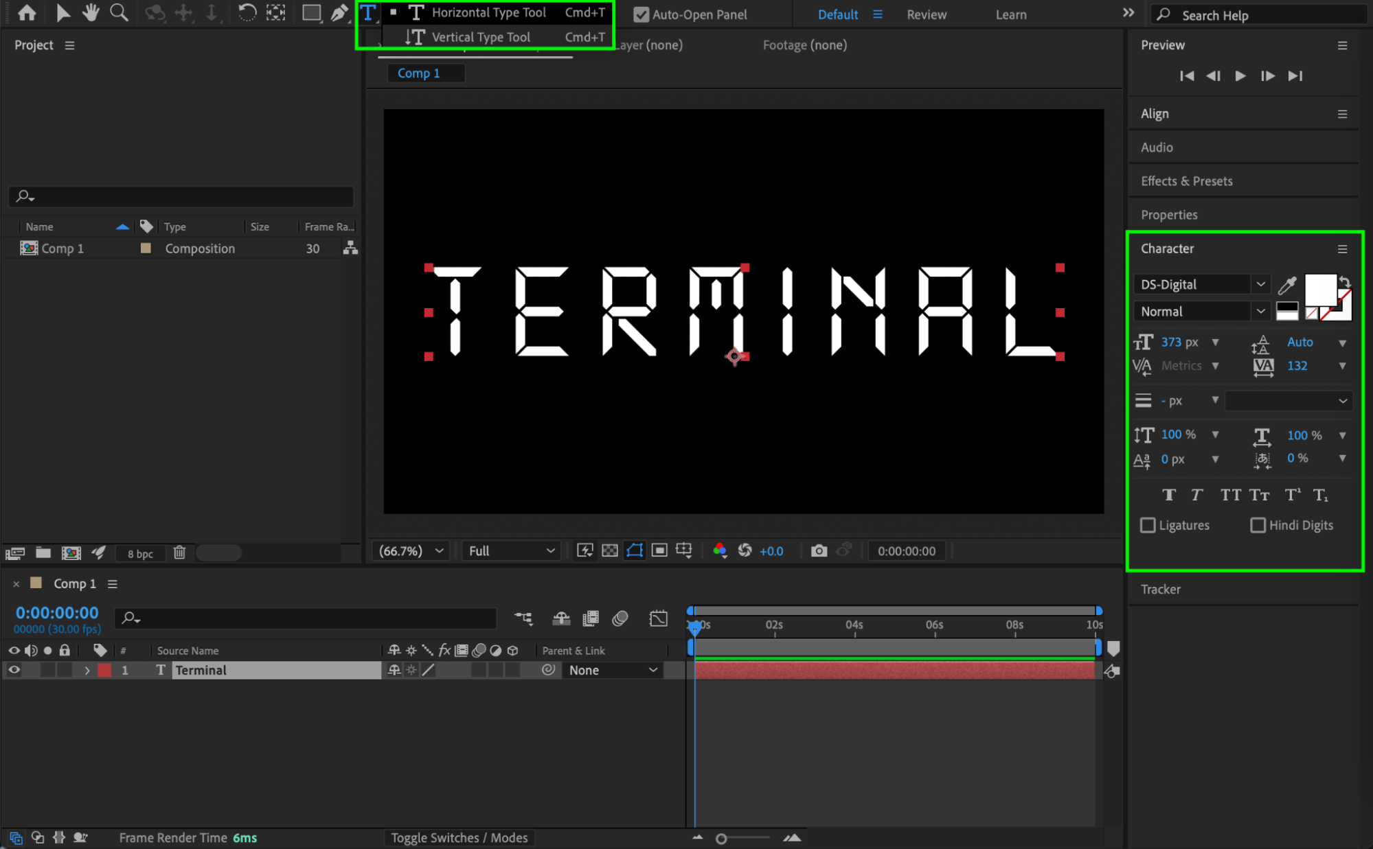 How to Add a Terminal Text Effect in After Effects | aejuice.com